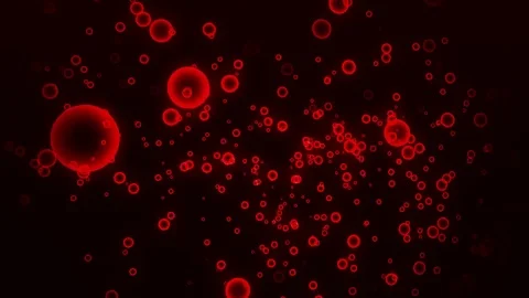 2D Red Circles in a 3D Space VJ Loop Ove... | Stock Video | Pond5