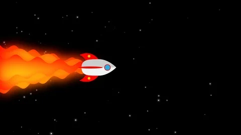 2D Rocket Animation. The Rocket flying i... | Stock Video | Pond5