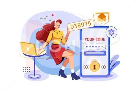 2FA Two Steps Authentication: Graphic #204580765