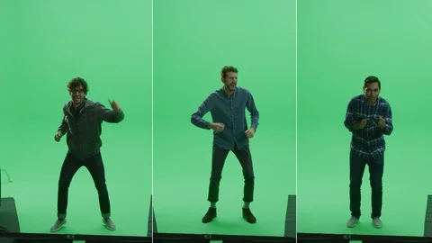 3-in-1 Split Green Screen Studio: Three ... | Stock Video | Pond5