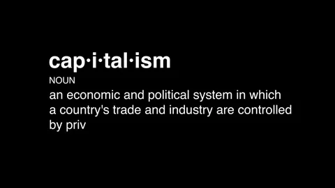 3 capitalism definition animation on bla... | Stock Video | Pond5
