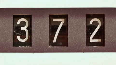 3 digit mechanical counter turning full ... | Stock Video | Pond5