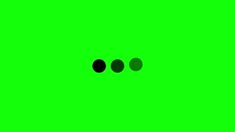 3 dot icon loading animation on green sc... | Stock Video | Pond5