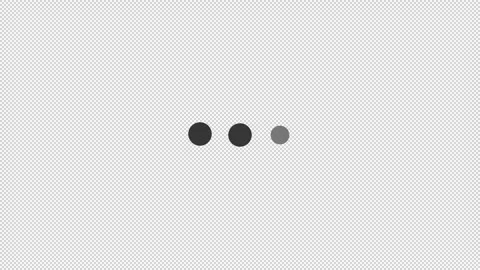 3 dots appear next to each other for loa... | Stock Video | Pond5