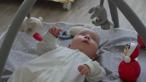 3 month old baby face close-up, cute bab... | Stock Video | Pond5