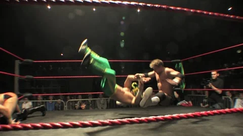 3 Way Pro Wrestling Sequence 3 HD | Stock Video | Pond5