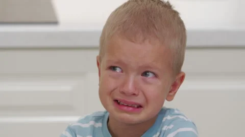 3-year-old child little boy crying with ... | Stock Video | Pond5