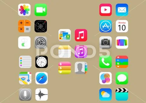 30 Ios icons pack Stock Illustration ~ Graphic #88997636