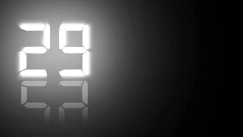 30 second black & white Countdown timer ... | Stock Video | Pond5
