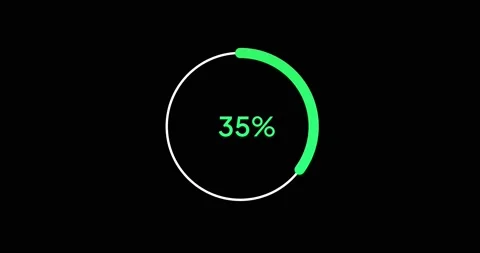 35% circle percentage diagrams modern an... | Stock Video | Pond5
