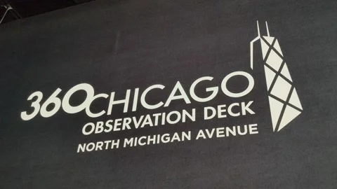 360 Chicago Observation Deck Signage | Stock Video | Pond5