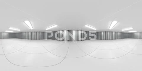 360 degree full panorama environment map of empty white hall 3d render ...