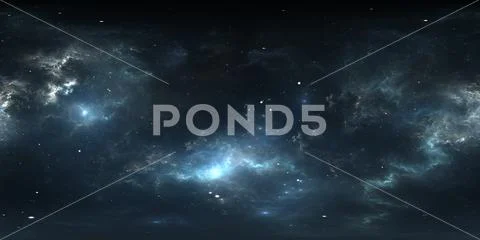 360 degree space nebula panorama, equirectangular projection ...