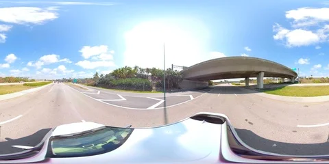 360 vr footage car driving plates on a h... | Stock Video | Pond5