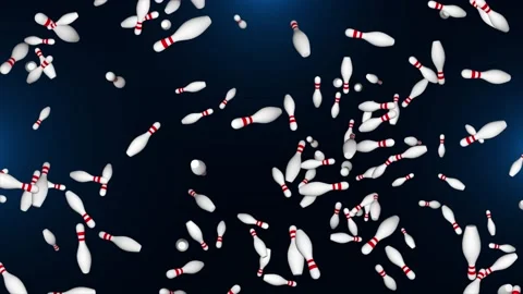 3D 4K bowling pin particle loop animatio... | Stock Video | Pond5
