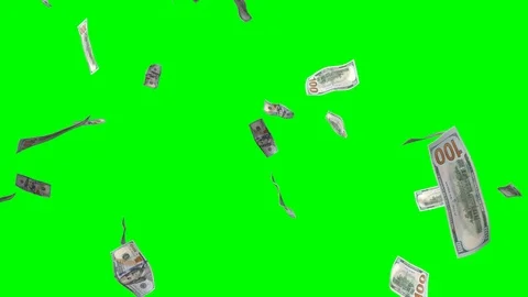 3D 4k falling 100 dollar bills animation... | Stock Video | Pond5