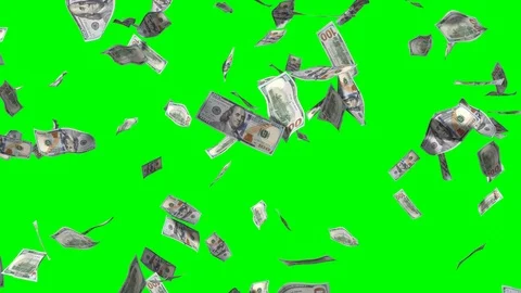 3D 4k falling 100 dollar bills animation... | Stock Video | Pond5