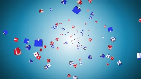 3D 4K Gift Boxes On Black Background. Lo... | Stock Video | Pond5