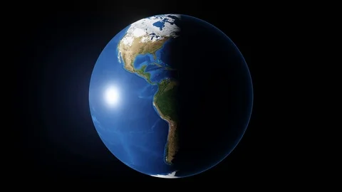 3D 4k rotating Earth - isolated on black... | Stock Video | Pond5