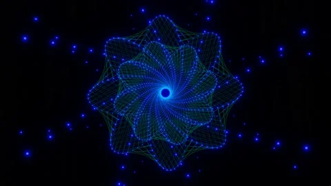 3d abstract animation blue rotating line... | Stock Video | Pond5