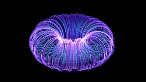 3D abstract animation: model of nuclear ... | Stock Video | Pond5