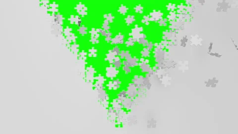 3d abstract background, puzzle game tran... | Stock Video | Pond5