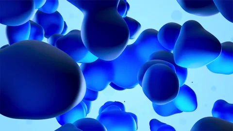 3D Abstract Bright Blue Metaballs Backgr... | Stock Video | Pond5