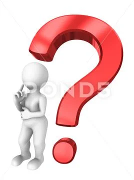 3d abstract human with question mark. 3d illustration. Illustration ...