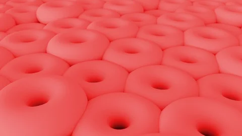 3D abstract red torus shapes background.... | Stock Video | Pond5