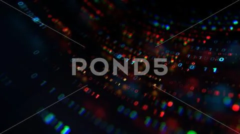 3d abstract render binary background. Zero and one code digits lines. Rendere: Royalty Free ...