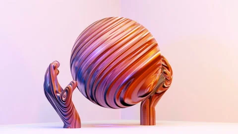 3D abstract sphere animation render. Mot... | Stock Video | Pond5