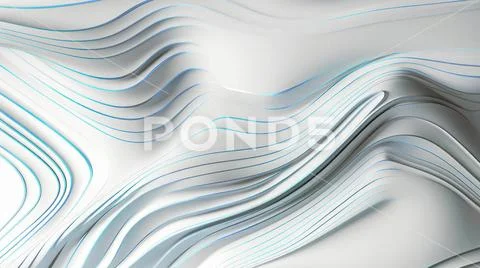 3D Abstract White Background 3D Abstract White Background with Wavy ...