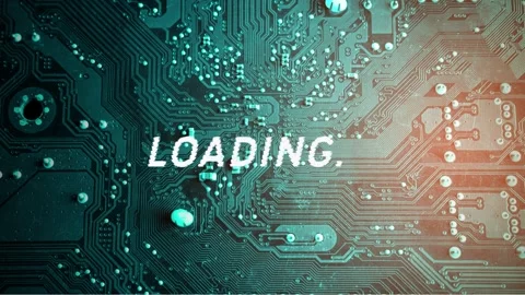3D AI algorithm wording Loading animatio... | Stock Video | Pond5
