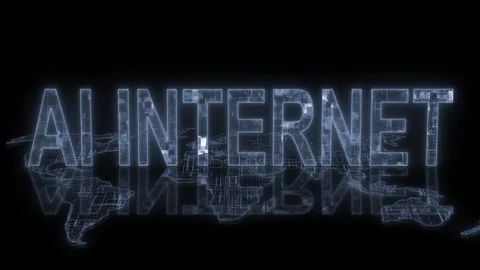 3d AI internet text technology earth map... | Stock Video | Pond5