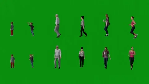 Green Screen Family Walking Stock Footage ~ Royalty Free Stock Videos ...