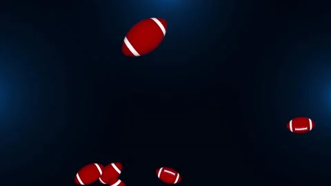 3D American Football spinning Falling on... | Stock Video | Pond5