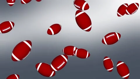 3D American Football spinning Falling on... | Stock Video | Pond5
