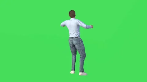 3d american man on green screen dancing ... | Stock Video | Pond5