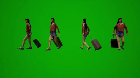 3D animated Asian and Chinese woman on g... | Stock Video | Pond5