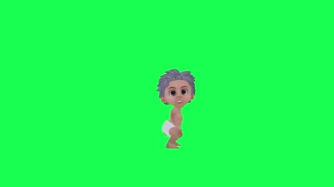 3d animated baby dancing twerk left angl... | Stock Video | Pond5