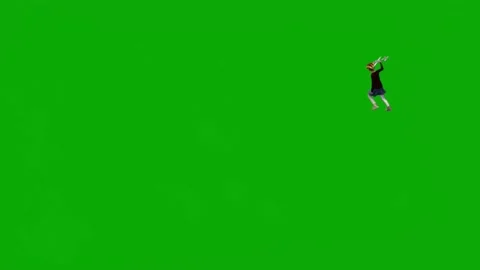 3D animated baby girl on green screen pl... | Stock Video | Pond5