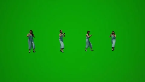 3D animated European mother on green scr... | Stock Video | Pond5