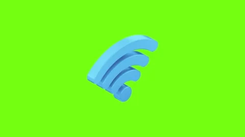 3d animated flat Wi-Fi icon with shadow ... | Stock Video | Pond5