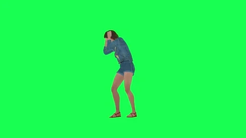 3d animated girl in jeans running tired ... | Stock Video | Pond5