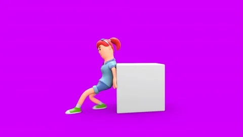 Cartoon Big Girl Stock Footage ~ Royalty Free Stock Videos | Pond5