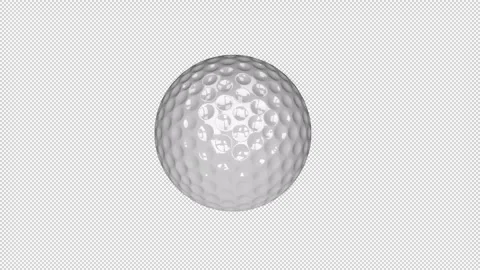3D Animated Golf Ball with transparent (... | Stock Video | Pond5