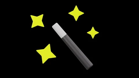 3D Animated Icon of Magic Wand Tool, Gra... | Stock Video | Pond5