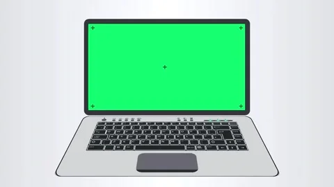 3d animated laptop with green screen moc... | Stock Video | Pond5