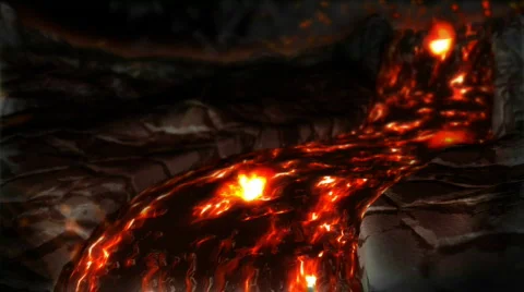 3D Animated Lava Flow | Stock Video | Pond5