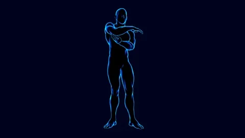 3d animated male body anatomy rotating o... | Stock Video | Pond5
